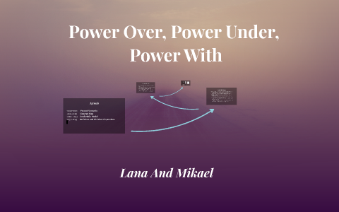 Power Over, Power Under, Power With: Living clinical leaders by Lana ...