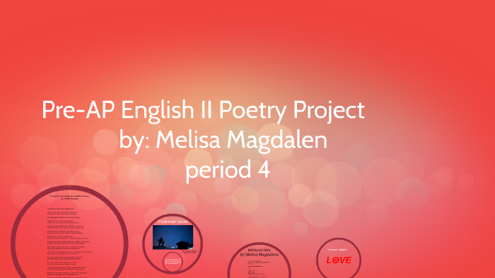 Pre-AP English II Poetry Project by on Prezi