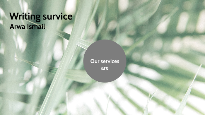 Writing serves by Arwa Ismail on Prezi