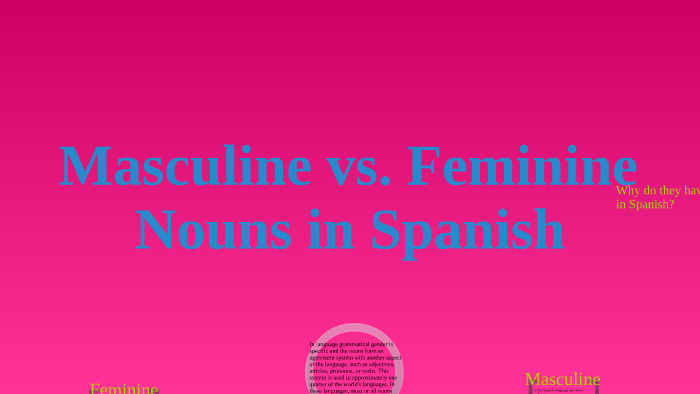 Fem vs Masc by Lindsey Tolibas on Prezi