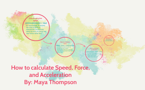 How to calculate Speed, Force, and Acceleration by Maya Thompson