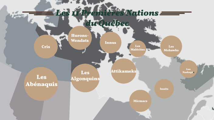 Les 11 Premières Nations du Québec by Fannie Lanthier on Prezi