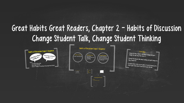 Great Habits Great Readers, Chapter 2 - Habits of Discussion by Doretha ...