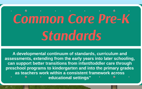 Common Core Pre-K Standards by Bushra Kh