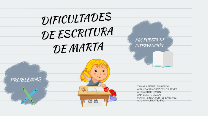 CASO DE MARTA: ESCRITURA by Alicia Valero on Prezi