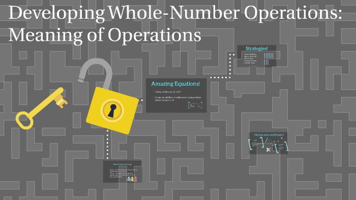 Developing Whole-Number Operations: Meaning of Operations by Amy ...