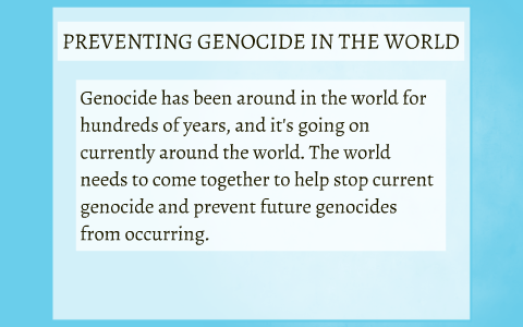PREVENTING GENOCIDE IN THE WORLD by Christopher Willmar