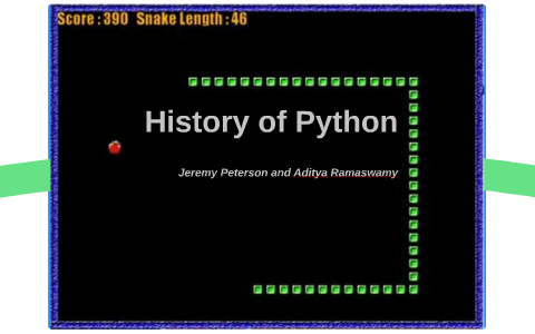 History of Python by Aditya Ramaswamy on Prezi