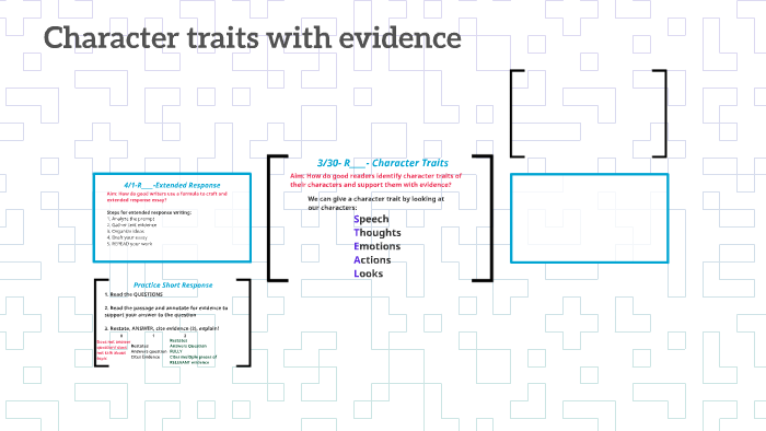 Character traits with evidence by Meredith Smith on Prezi