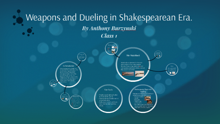 Weapons and Dueling in Shakespearean Era. by Anthony Burzynski on Prezi