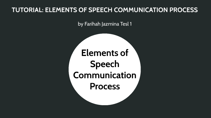 ELEMENTS OF SPEECH COMMUNICATION PROCESS by Drag Leon on Prezi
