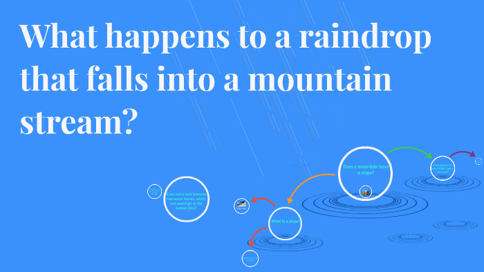 What happens to a raindrop that falls into a mountain stream by Deborah ...