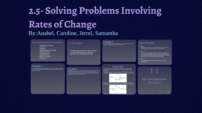 2.5- Solving Problems Involving Rates of Change by Caroline Marie Moday ...
