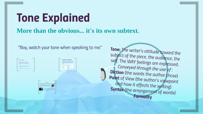 Tone Explained by Erica Berry on Prezi