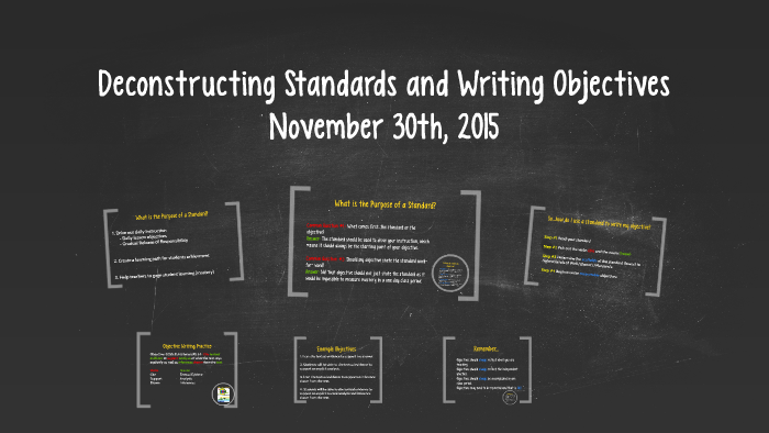 Deconstructing Standards and Writing Objectives by Elizabeth Schultz on ...