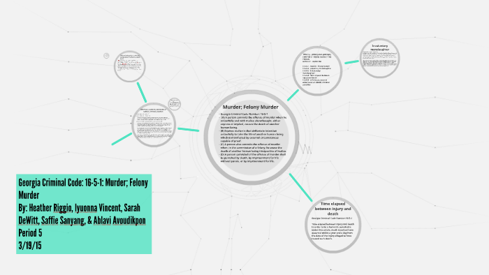 Georgia Criminal Code: 16-5-1: Murder; Felony Murder by Sarah DeWitt on ...