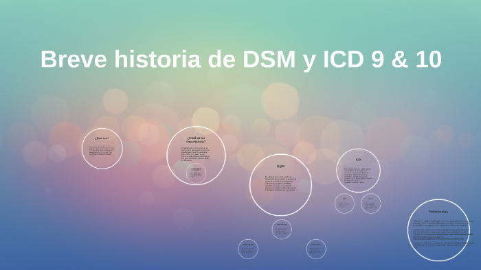 Breve historia de DSM, ICD 9 & 10 by Alan Robles