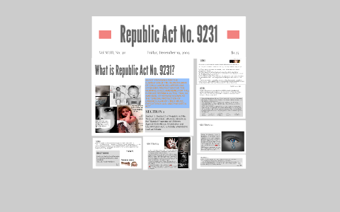 Republic Act No. 9231 by Sharmaine Abrigo