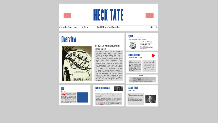 To Kill A Mockingbird Characters Heck Tate