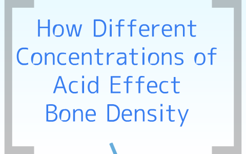 How Different Concentrations of Acid Effect Bone Density by Rachael ...