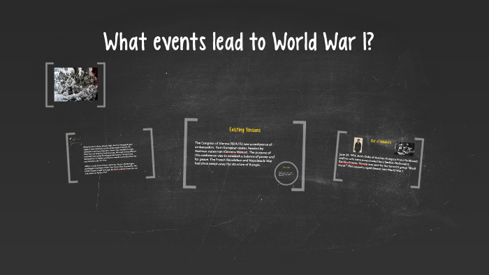 What events lead to World War I? by Wendy Pahl on Prezi