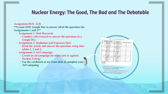 Nuclear Energy: The Good, The Bad and The Debatable by Jodi Gaines on Prezi