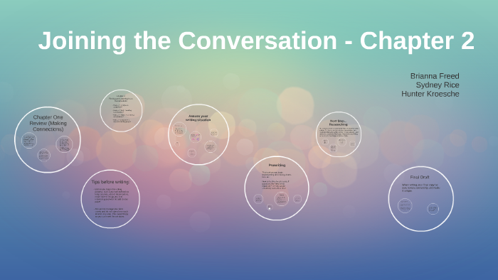 Joining the Conversation - Chapter 2 by Sydney Rice on Prezi