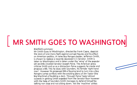 Narrative analysis of: Mr Smith Goes to Washington by Hannah Muirhead ...