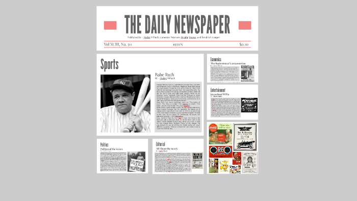 1920's Newspaper History Project by Cameron Petersen on Prezi