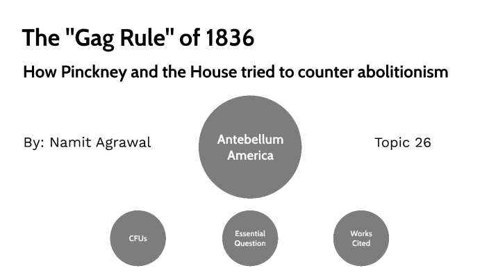 The "Gag Rule" of 1836 by Namit Agrawal on Prezi