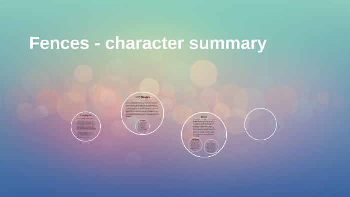 Fences - character summary by Nadirah Robson on Prezi