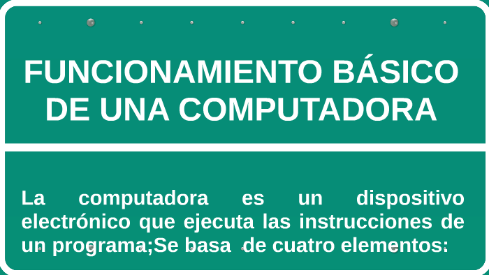 FUNCIONAMIENTO BÁSICO DE UNA COMPUTADORA by Norma Zameza on Prezi