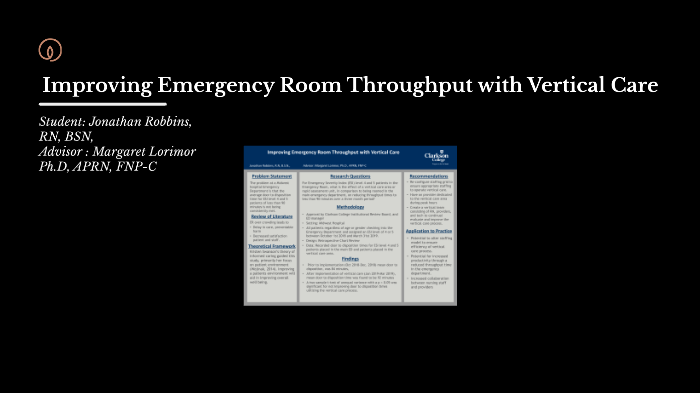Evaluating Emergency Room Throughput with Vertical Care by Jonathan ...