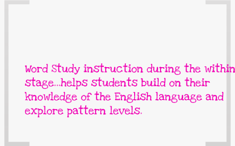 Words Their Way-Chapter 6 Word Study for Transitional Learners in the ...