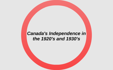 Comparing Canada's Independence in the 1920's and the 1930's by Brian ...