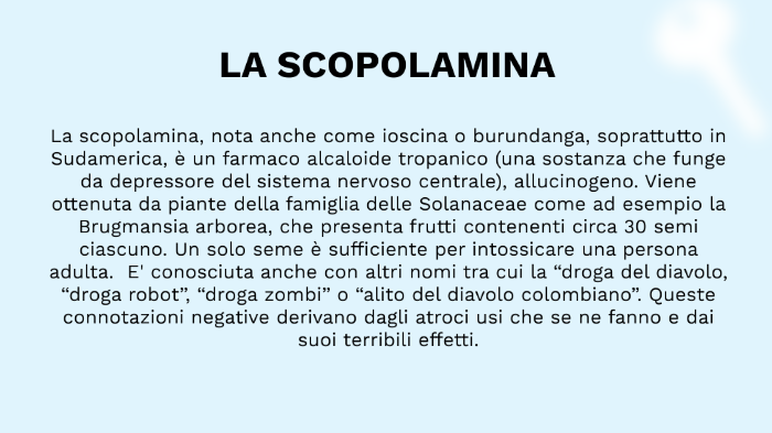 scopolamina by Giorgia Farina on Prezi