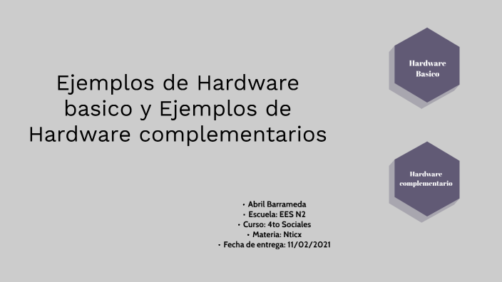 Ejemplos de hardware basico y complementario by Abril barrameda on Prezi