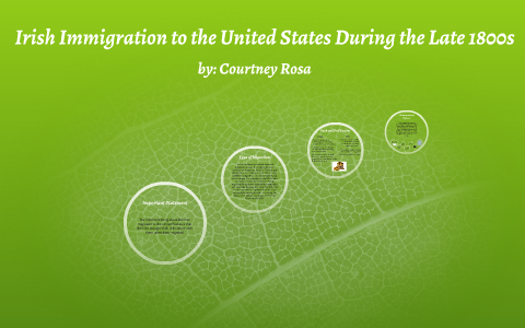 Irish Immigration to the United States During the Late 1800s by ...