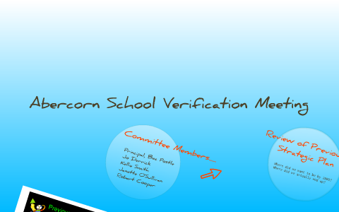 Abercorn State School Verification Meeting by rebecca postle on Prezi