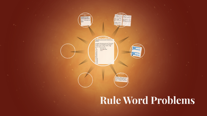 Rule Word Problems by Faith Pegues on Prezi