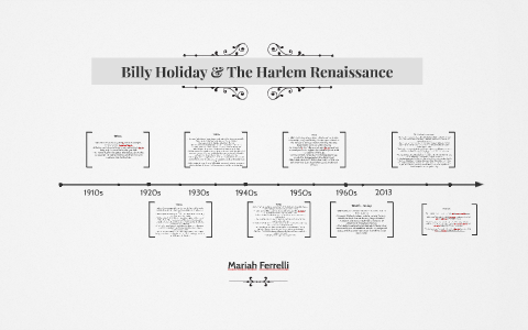 Billie Holiday & The Harlem Renaissance by Mariah Ferrelli on Prezi