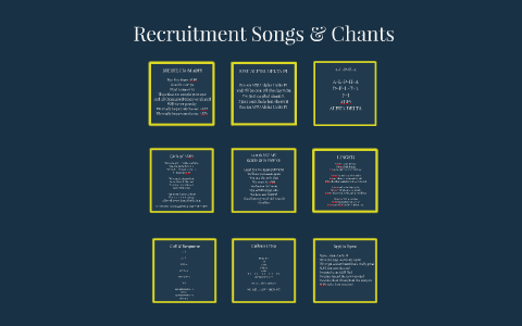 Recruitment Songs and Chants by Sarah Wippel on Prezi