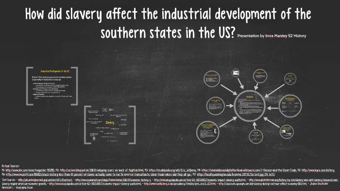 How did slavery affect the indutrial development of the southern states ...