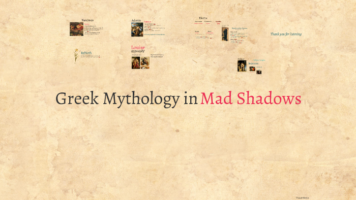 Greek Mythology in Mad Shadows by Evelyn Law