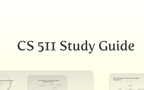 CS 511 Midterm Study Guide by John Earls on Prezi