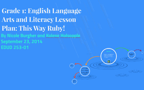 Grade 1: English Language Arts and Literacy Lesson Plan: Thi by Nicole ...
