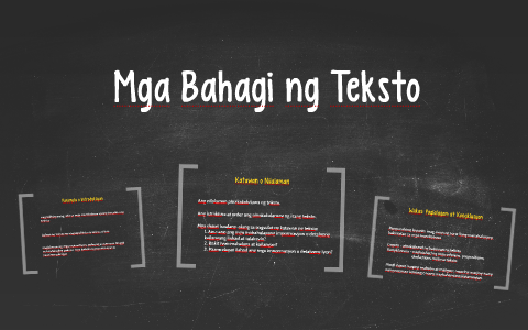 Mga Bahagi ng Teksto by Tine Mitra on Prezi