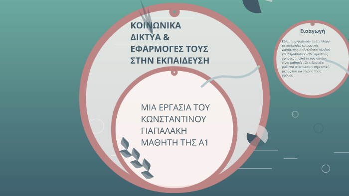 ΚΟΙΝΩΝΙΚΑ ΔΙΚΤΥΑ & WEB 2.0 ΕΓΑΡΜΟΓΕΣ ΣΤΗ ΕΚΠΑΙΔΕΥΣΗ by Konstantinos ...