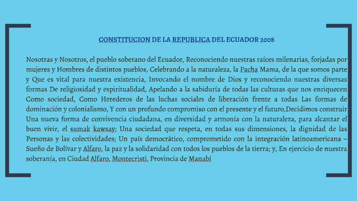 CONSTITUCION DE LA REPUBLICA DEL ECUADOR 2008 by aldair ñique del ...