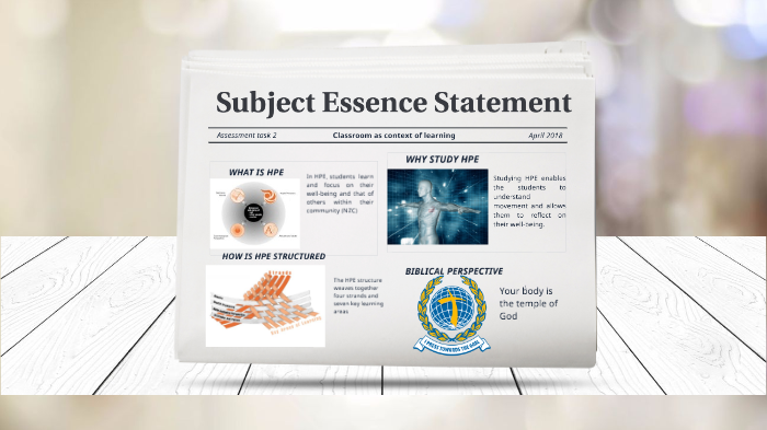 Subject Essence Statement by Lawrence Were on Prezi